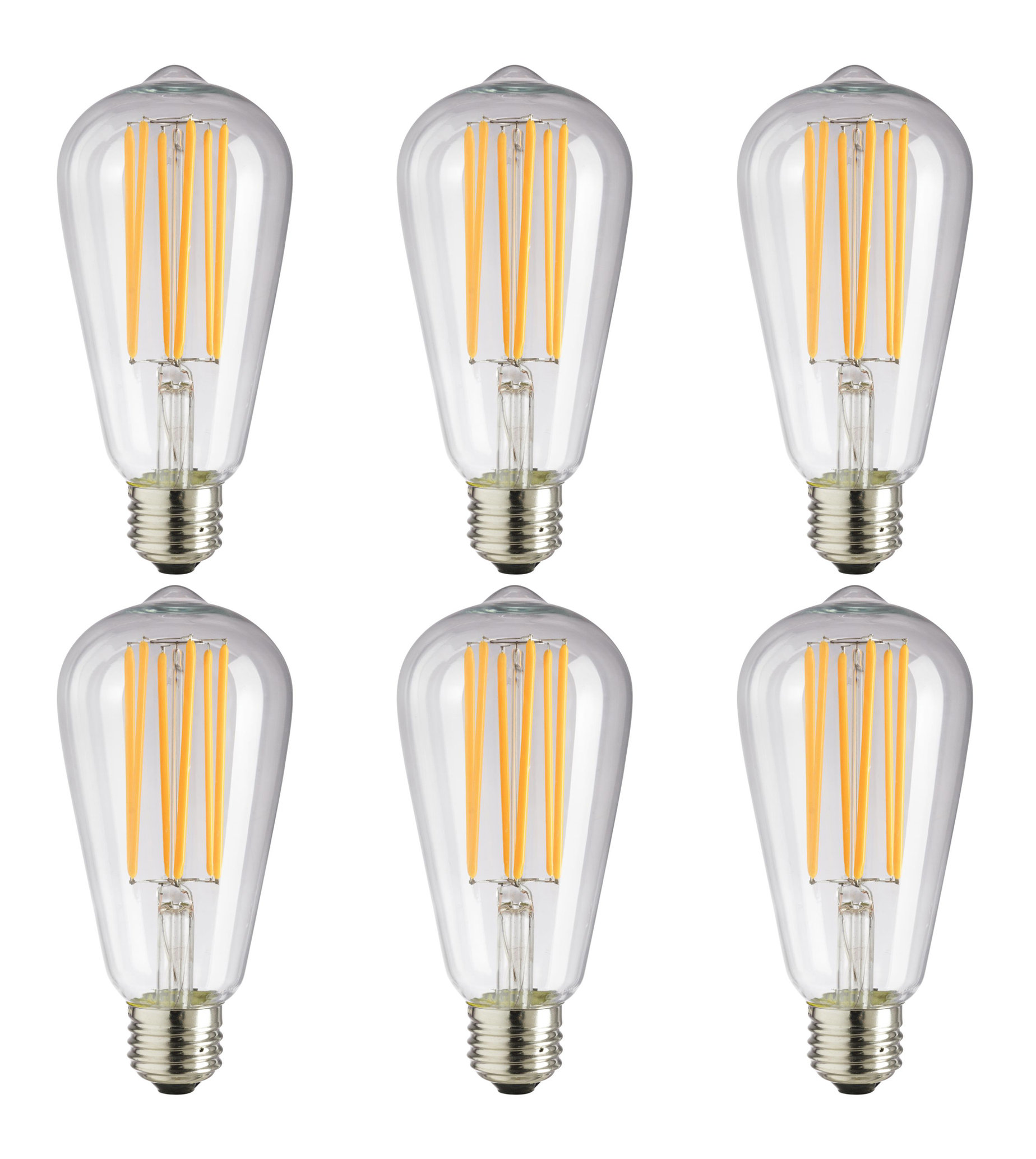 Sunlite S19 LED Vintage Edison Bulb Warm White, 6W Dimmable, Medium ...