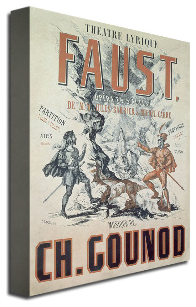 'Faust Opera, 1875' Canvas Art, 18" x 24" - Traditional - Prints And ...