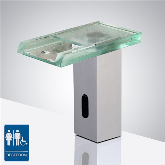 Water Powered LED Motion Sensor Waterfall Commercial Automatic Brushed ...