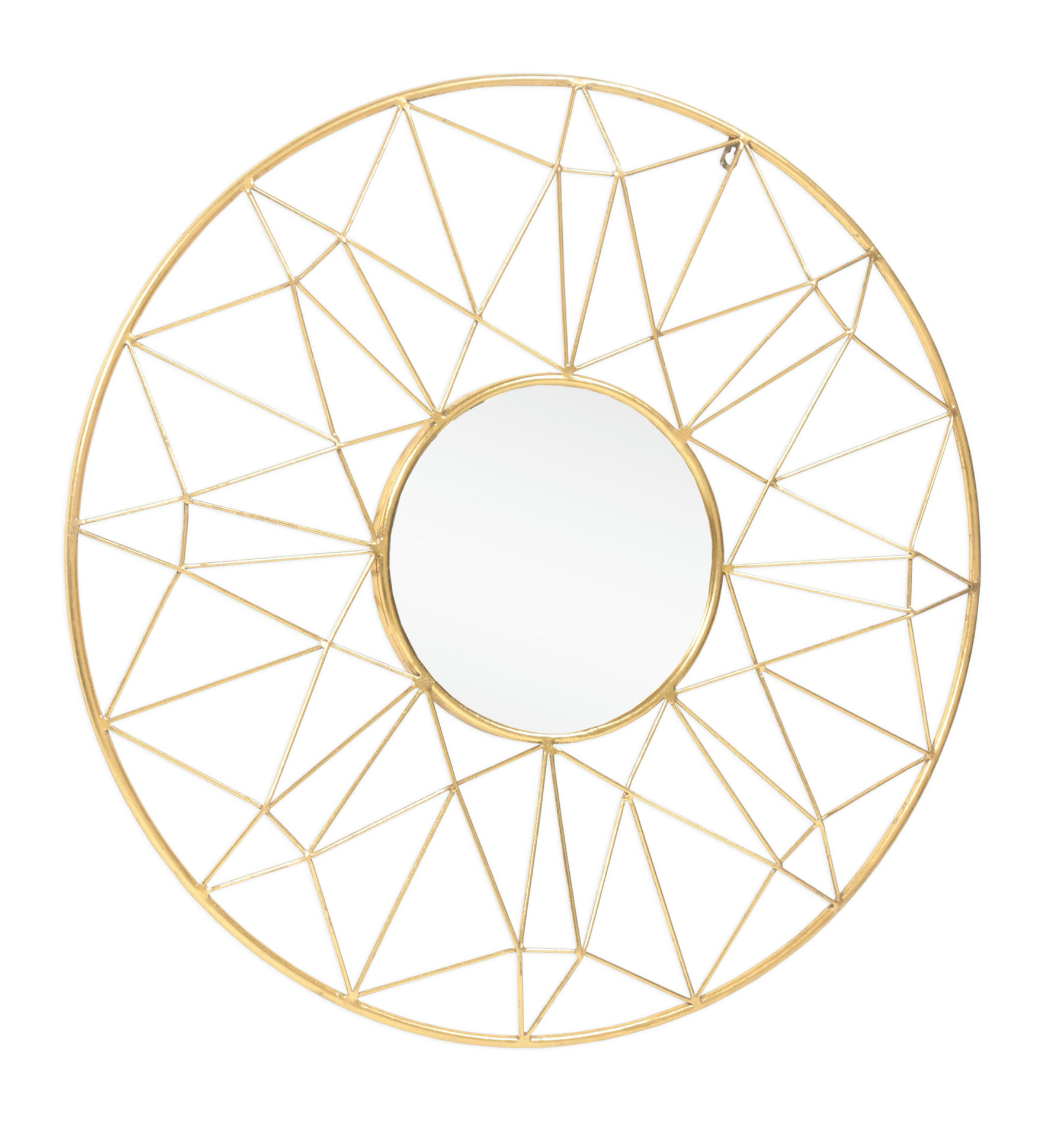 Hana Gold Round Mirror - Contemporary - Wall Mirrors - by Homesquare ...