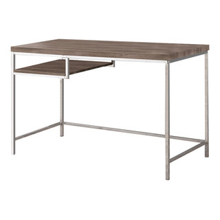 Coaster Writing Desk, Weathered Gray/Chrome - Contemporary - Desks And ...