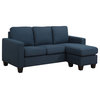 Joshua Sectional Chofa, Peacock Blue - Transitional - Sectional Sofas ...