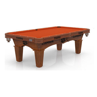 Holland Clemson University 8' Pool Table - Plain/Tapered/Chardonnay ...