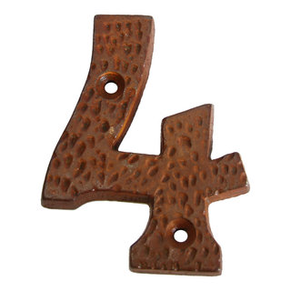 RCH Hardware Iron Modern Farmhouse House Number, 3" - Rustic - House ...