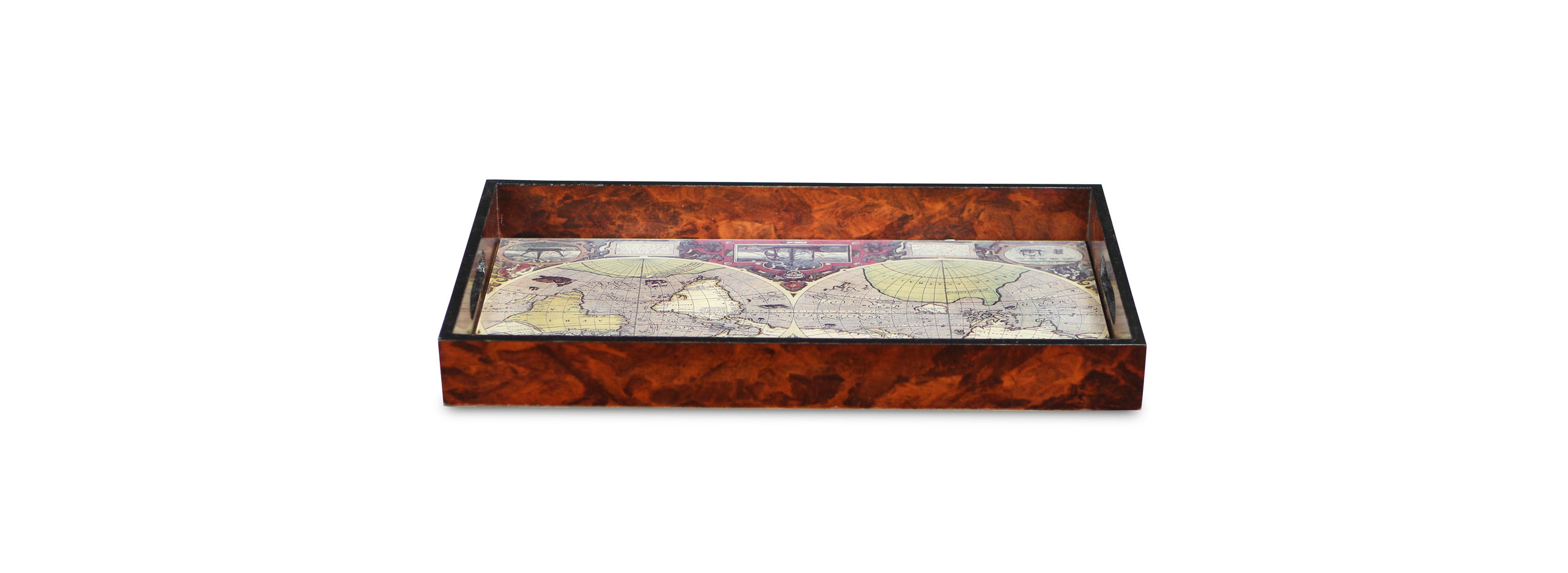 Travelers Glass Top Tray - Farmhouse - Serving Trays - by Cheungs | Houzz
