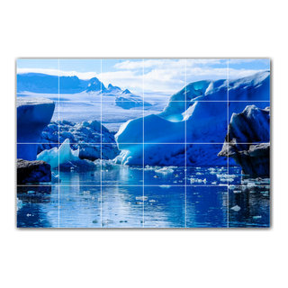 Glacier Ceramic Tile Wall Mural HZ500728, 36" Wide x 24" High ...