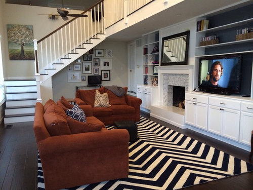 How to use corner of long family room