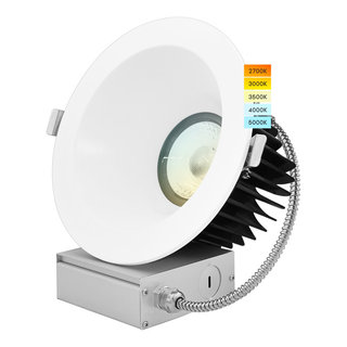 Luxrite 6" LED Recessed Light J-Box 24W 5 Color Selectable - Modern ...