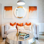 Bromi Design Lynch White and Red Flush Mount - Contemporary - Flush ...