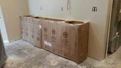 How to protect new cabinets during continued construction?