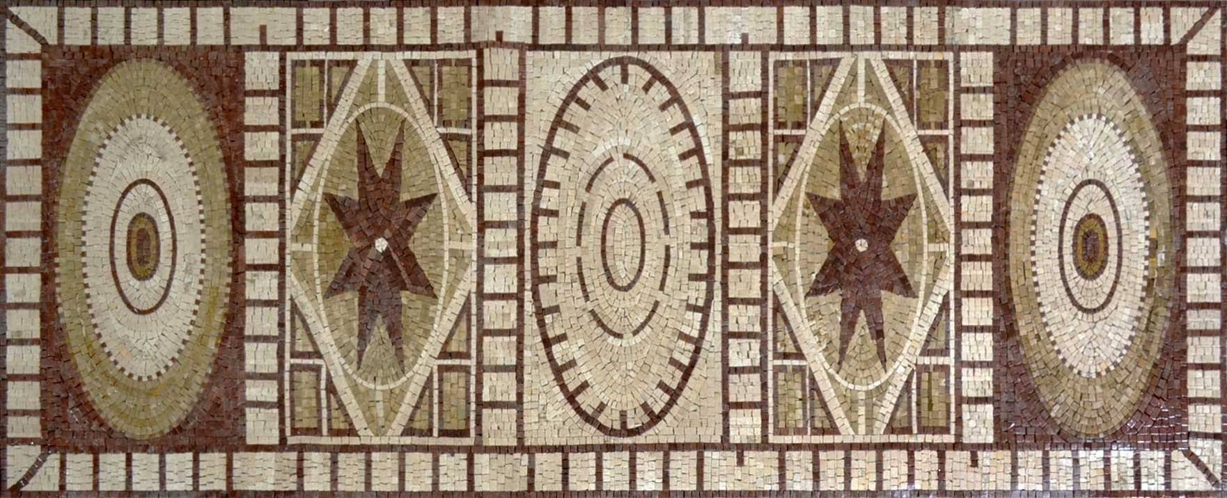 Rectangular Mosaic Art Panel, Gamila, 24" x 39" - Contemporary - Tile ...