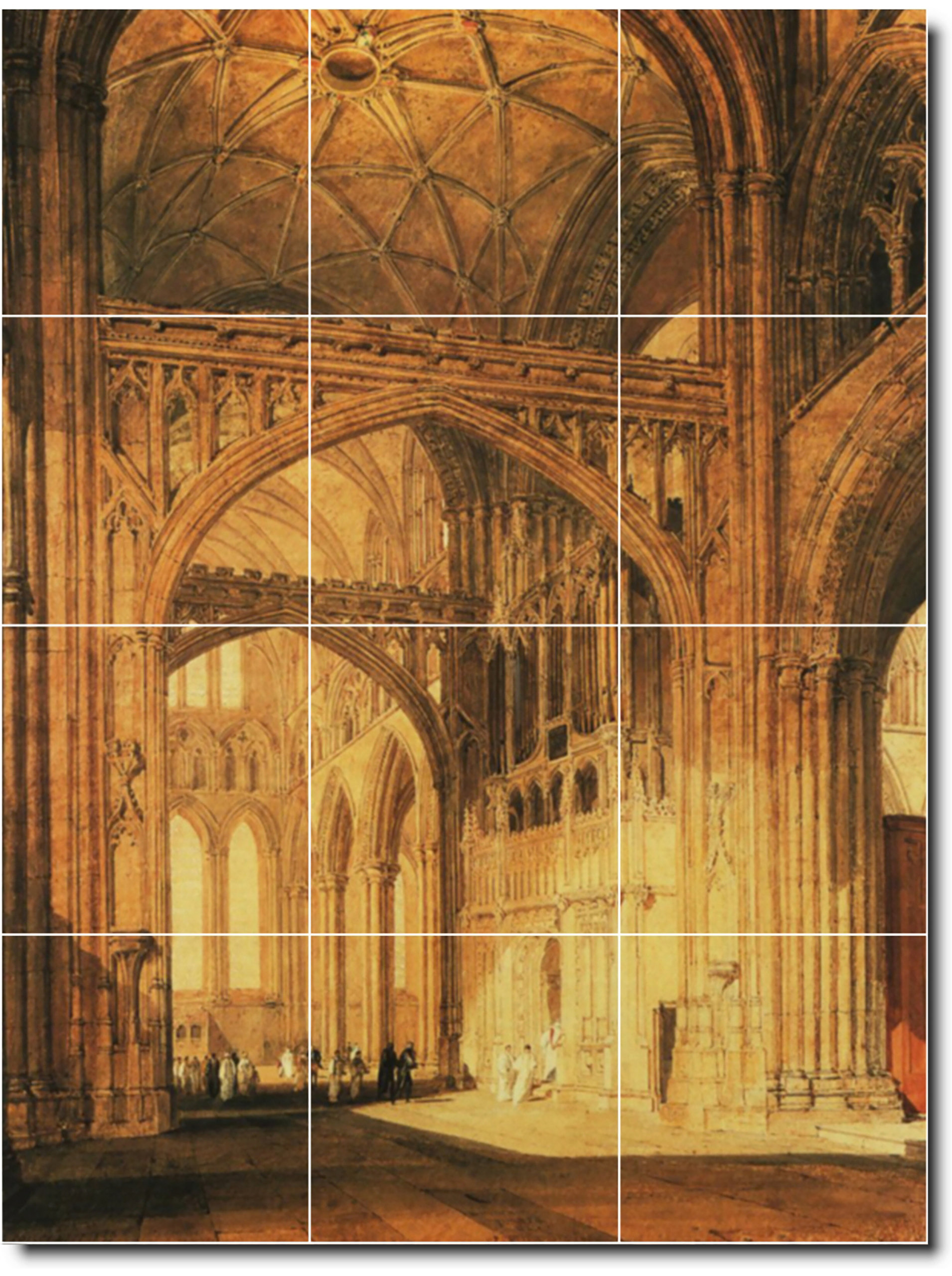 Joseph Turner City Painting Ceramic Tile Mural #84, 24" Wide x 32" High ...