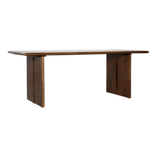 Raven 83" Wide Mango Dining Table, Brown - Transitional - Dining Tables ...