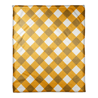 Yellow Plaid Fleece Blanket - Contemporary - Throws - by Designs Direct ...