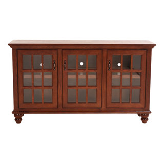 65" Traditional Oak Sideboard Buffet - Traditional - Buffets And ...