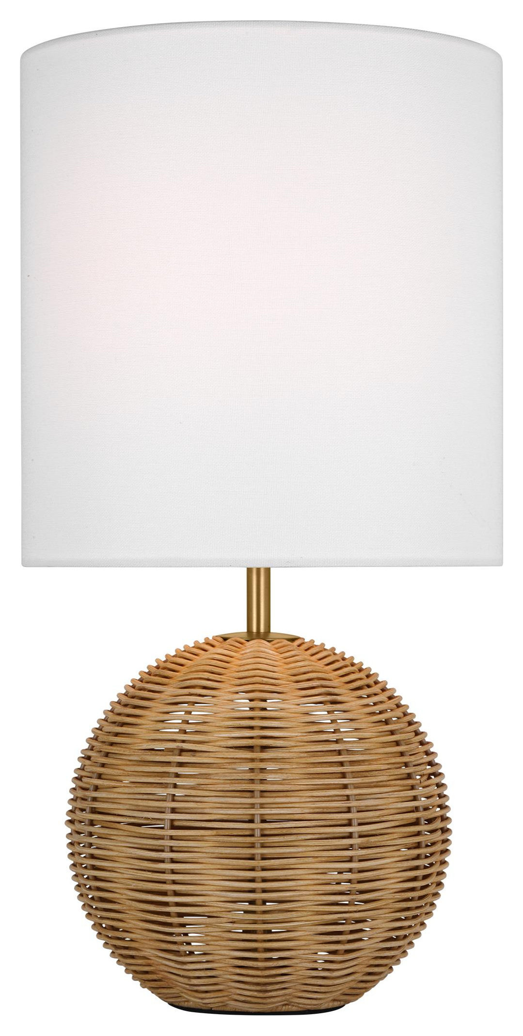 Mari Casual 1-Light Indoor Small Table Lamp, Burnished Brass Gold ...