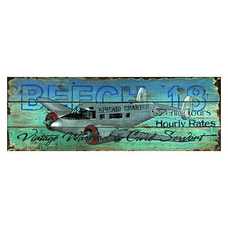 Beech Vintage Airplane Sign - Midcentury - Novelty Signs - by My ...