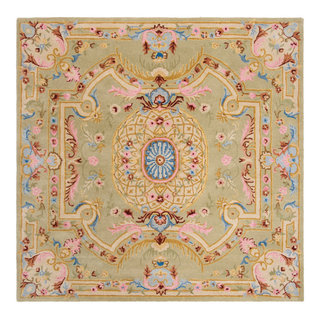 Safavieh Savonnerie Collection, SAV120 Rug, 6' Square - Victorian ...