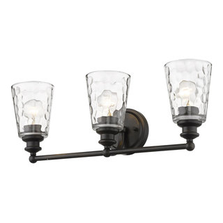 Oil-Rubbed Bronze Three Light Vanity from the Mae Collection, 22.750 - Traditional - Bathroom ...