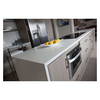Waterfall Sides on Caesarstone Island - Contemporary - Kitchen - Other ...