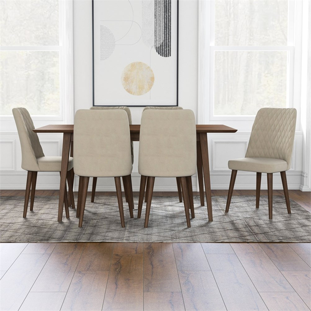 Artem Mid Century Modern 7 Piece Dining Room Set - Midcentury - Dining ...