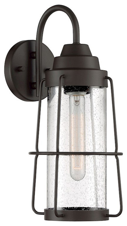 Designers Fountain Marin 1 Light 7" Wall Lantern, Rustique/Seedy, D219M ...