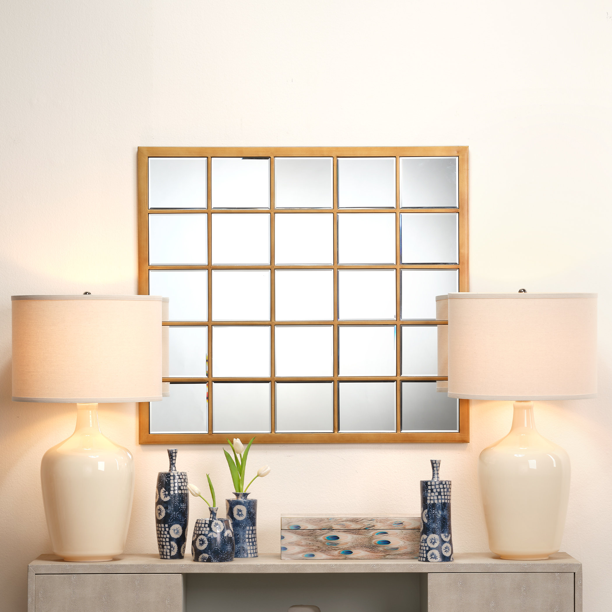 White Lacquer Plume Rectangle Box - Tropical - Decorative Boxes - by ...