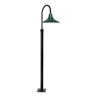 Cocoweb 12" Calla LED Barn Post Light in Vintage Green With 8' Post, 8 ...