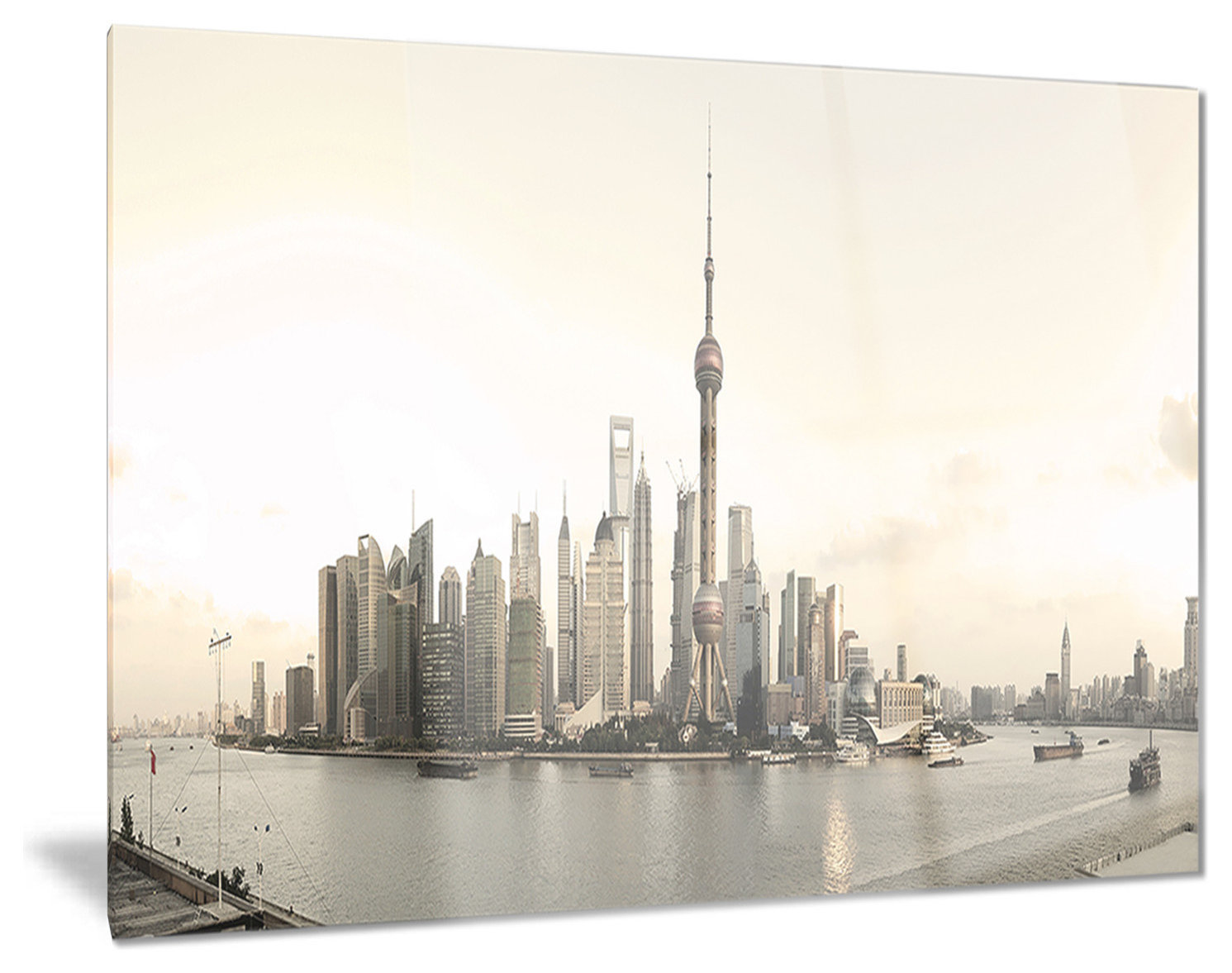 "Shanghai's Modern Architecture" Cityscape Metal Wall Art, 40"x30" 5 ...