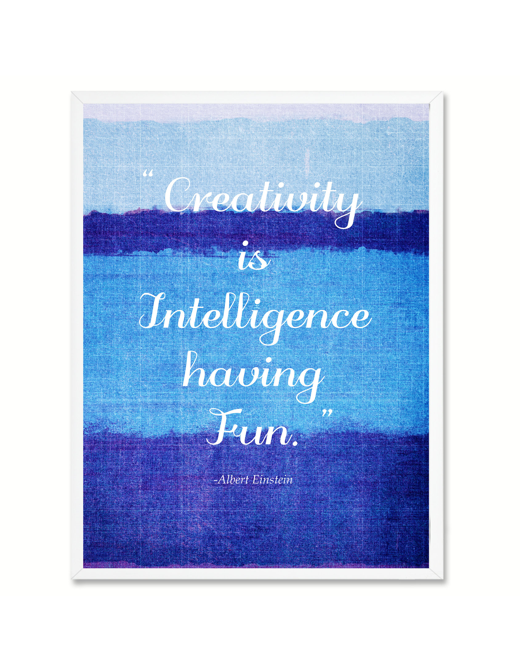Creativity Is Intelligence Albert Einstein, Canvas, Picture Frame, 22 ...