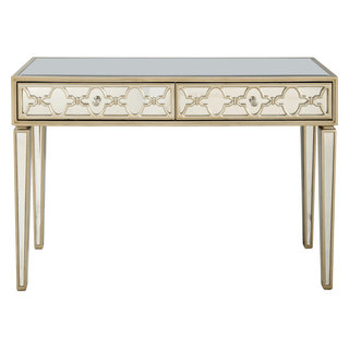 Champagne Glass Mirror Console Table - Mediterranean - Console Tables ...