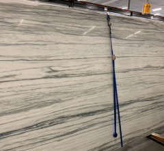 Vein cut marble in non-modern home