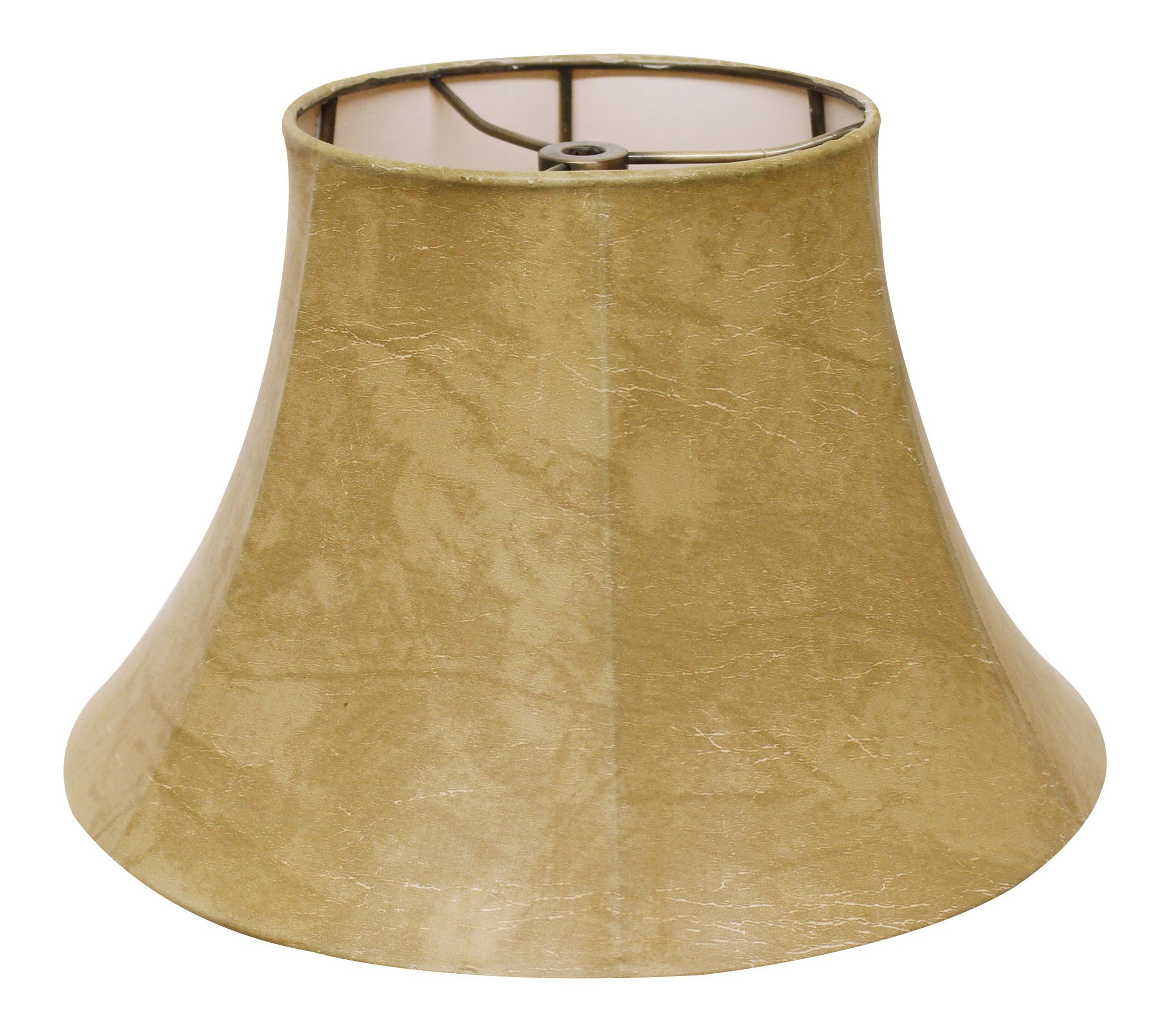 18" Faux Snakeskin Slanted Softback Parchment Lampshade - Transitional ...
