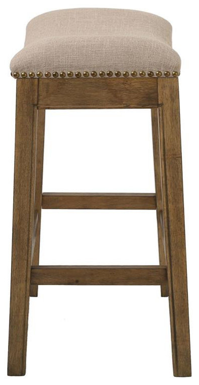 New Ridge Home Goods 26" Saddle Wood Counter Height Stool Weathered ...