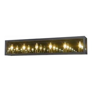 6 Light Vanity Light Fixture in Linear Style - 36 Inches Wide by 6.75 ...