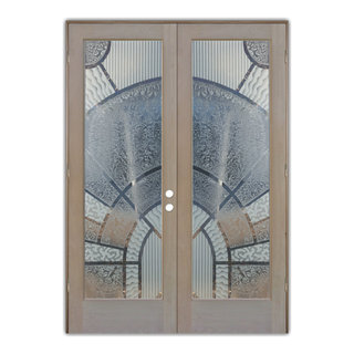 Front Doors - Matrix Arcs Frosted Glass Design - 30" x 80" - CUSTOMIZE ...