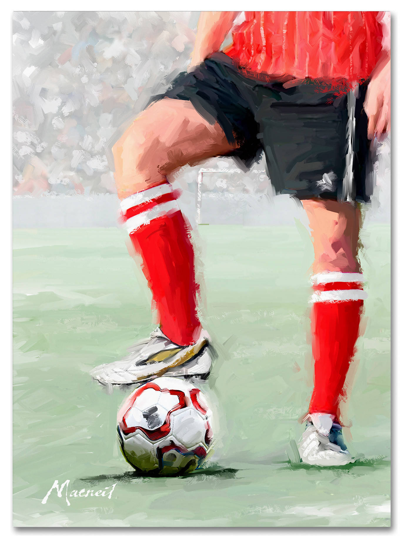 The Macneil Studio 'Kick Off' Canvas Art, 32"x24" - Contemporary ...