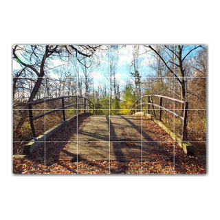 Bridge Ceramic Tile Wall Mural HZ500263, 48" Wide x 32" High ...