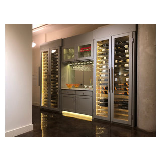 Modern Steel Wine Cabinet & Mini Bar - Contemporary - Wine Cellar ...
