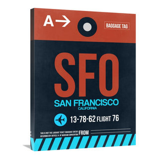 "SFO San Francisco Luggage Tag 2" Fine Art Print, 24" x 32" - Modern ...