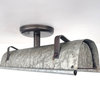 Galvanized Metal Ceiling Light - Industrial - Flush-mount Ceiling ...