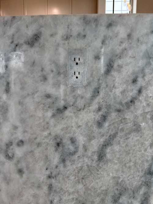 help with waterfall countertop outlets