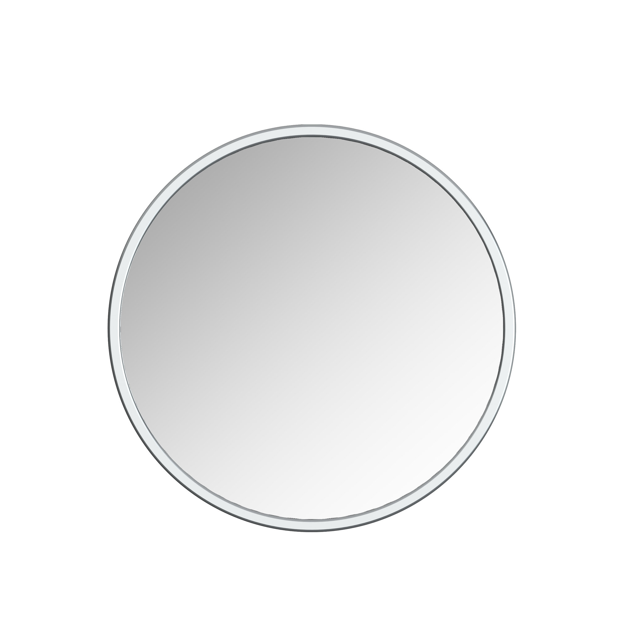 Halcyon Silver 32 Framed Round mirror - Contemporary - Bathroom Mirrors ...