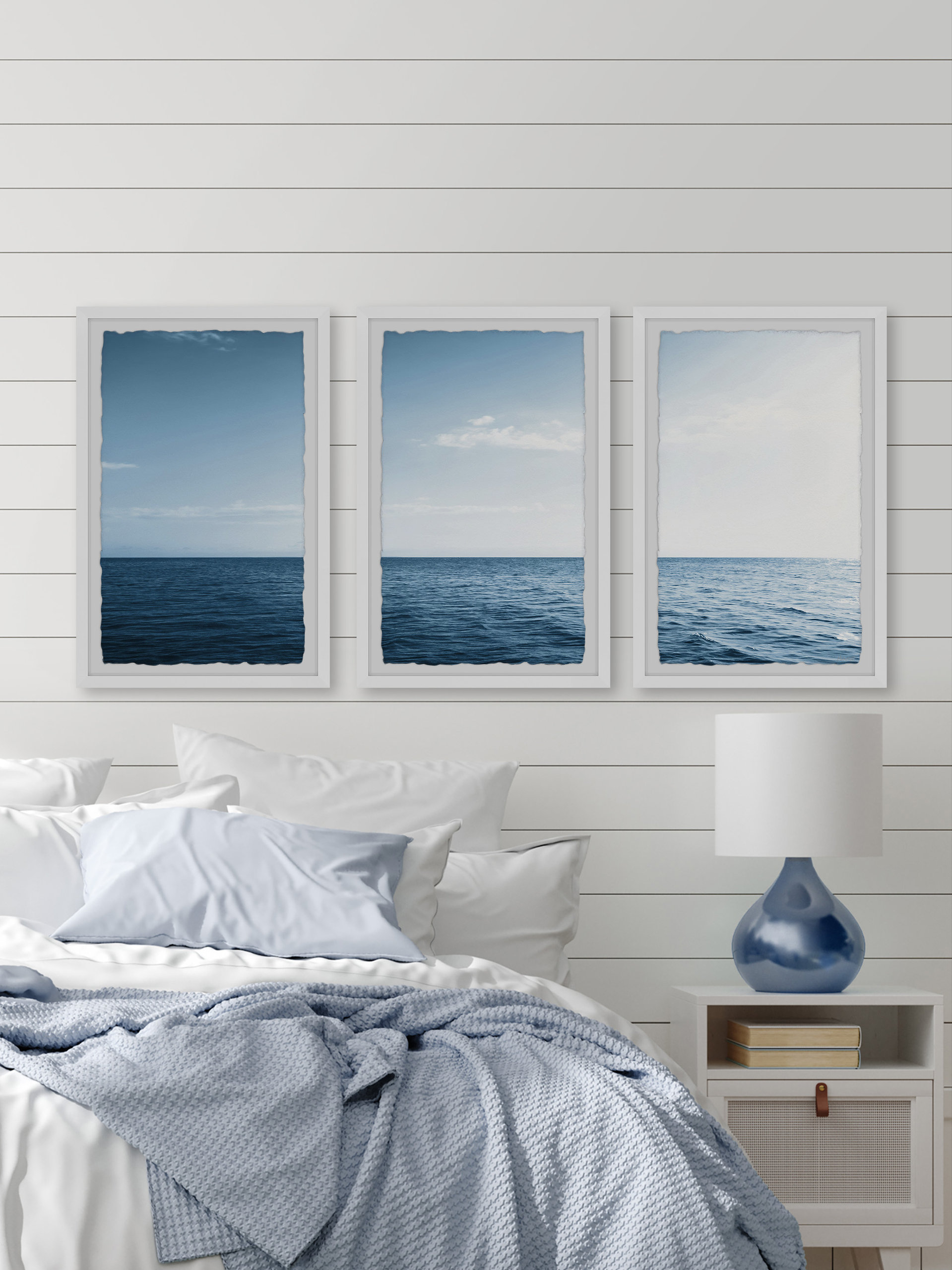 Endless as the Ocean Triptych, Set of 3, 12x18 - Beach Style - Wall ...