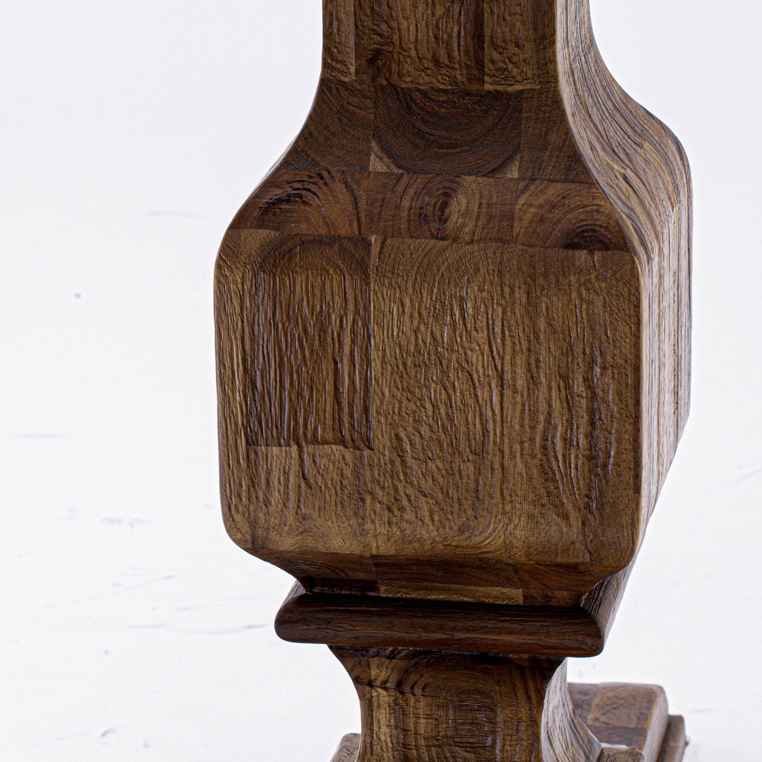 Round Dining Table, Rustic Rubberwood Table, Distressed Jacobean Finish ...