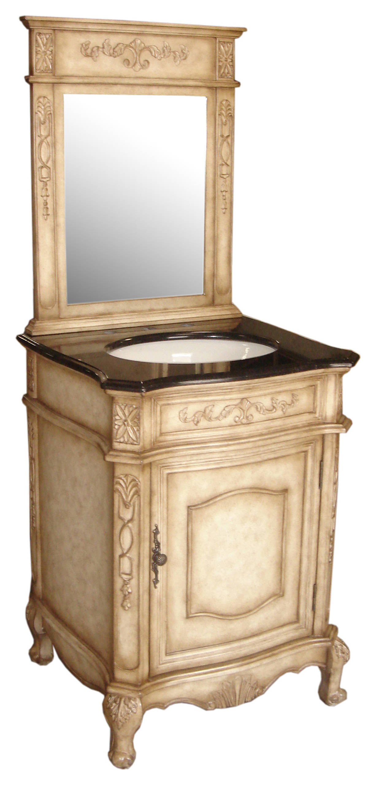 Verona 24" Bathroom Vanity Set With Countertop And Mirror - Victorian ...