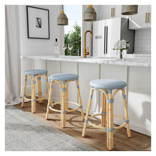 Butler Tobias Twilight Blue Counter Stool - Tropical - Outdoor Bar ...