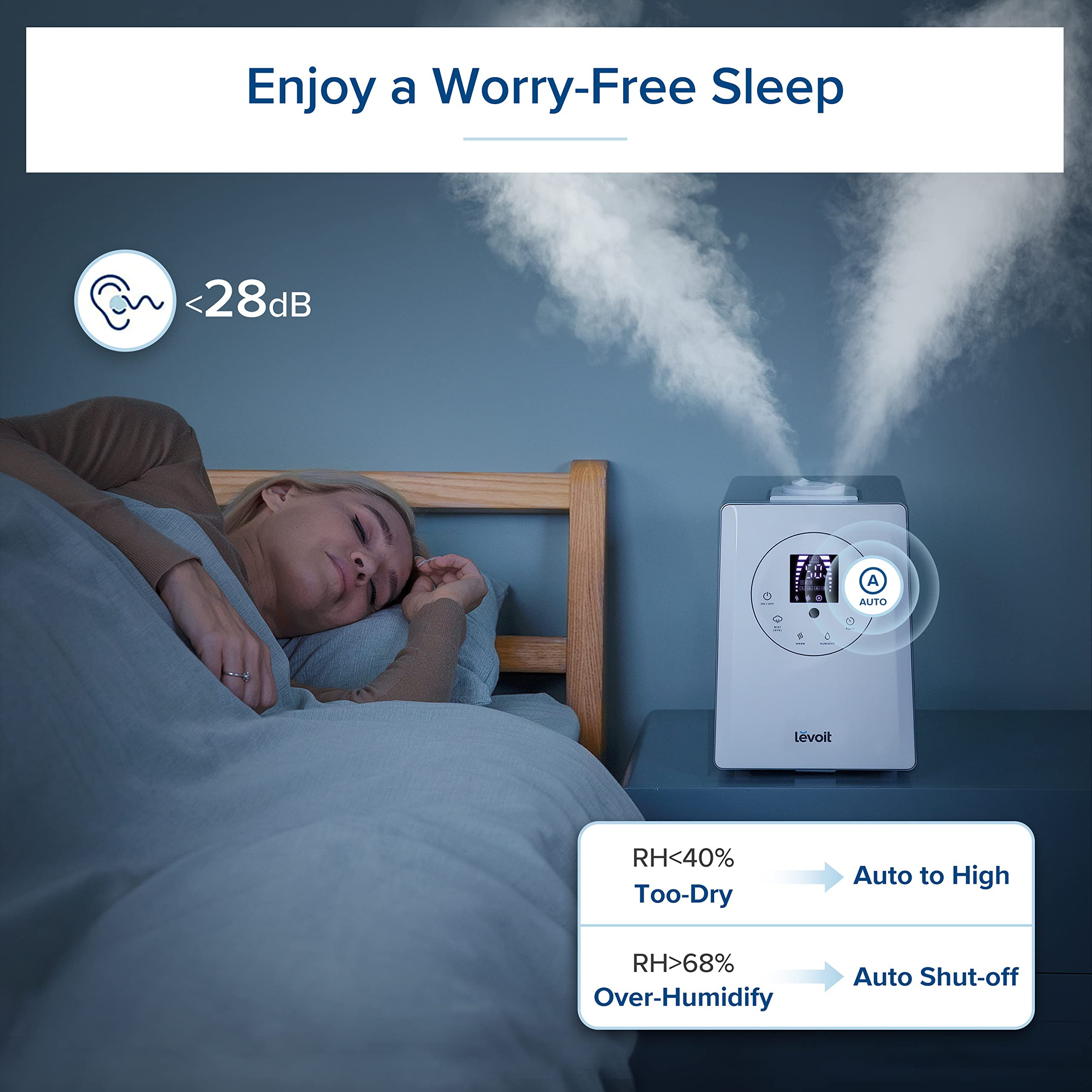 Humidifiers for Bedroom Large Room Home, 6L Warm and Cool Mist ...