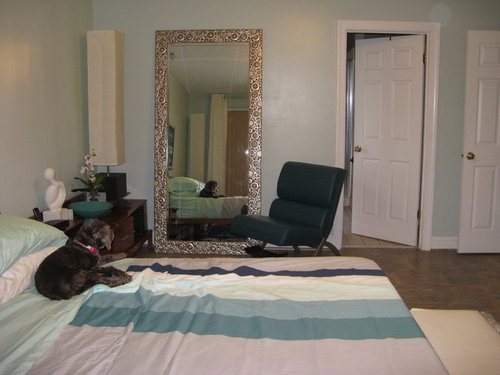 Ultra-modern style for empty Master Bedroom walls