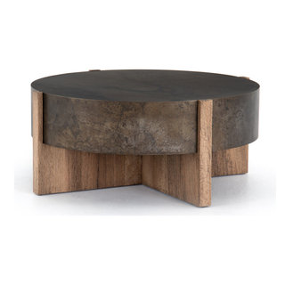 Bingham Coffee Table-Distressed Iron - Rustic - Coffee Tables - by Four ...
